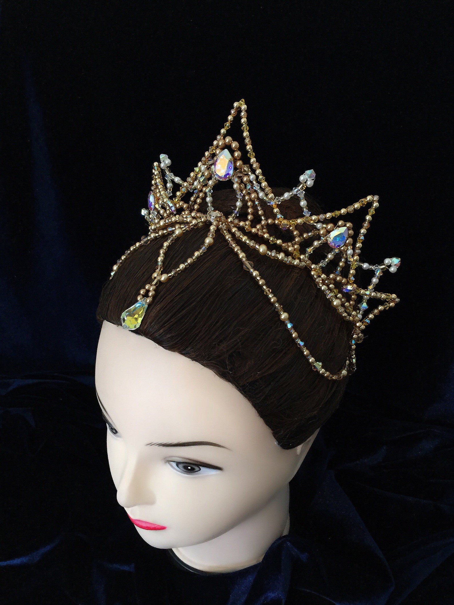 GAMZATTI TIARA BALLET Tiara Gold and Crystal Ballet | Etsy