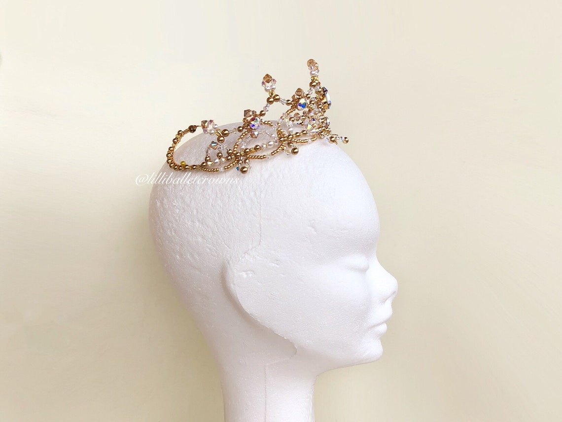 Paquita Tiara Fairy Tiara Ballet headpiece Gold Crystal | Etsy