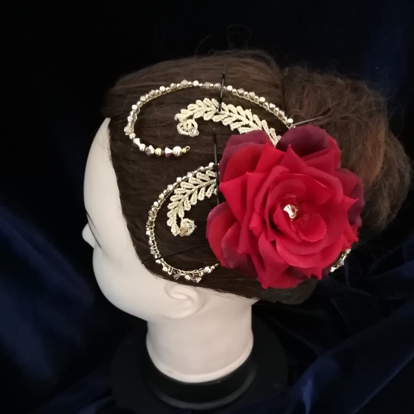 Laurencia Hairpiece Red Roses Roses Ballet Headpiece - Etsy
