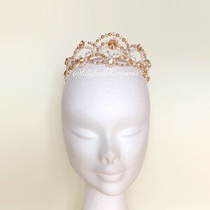 RAYMONDA BALLET TIARA, Ballet Headpiece, Cristal and Gold Tiara ...