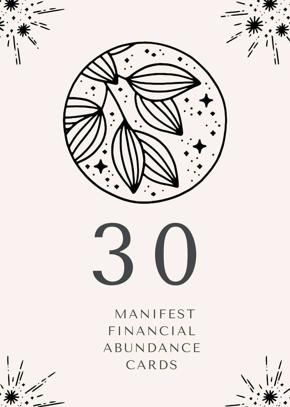 30 Manifest Financial Abundance Cards– Attract Wealth & Prosperity - Etsy