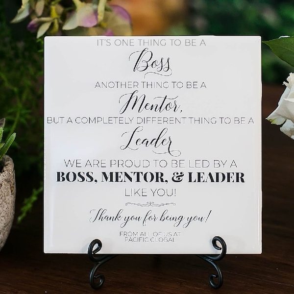 Thank You for Leadership Plaque - Etsy