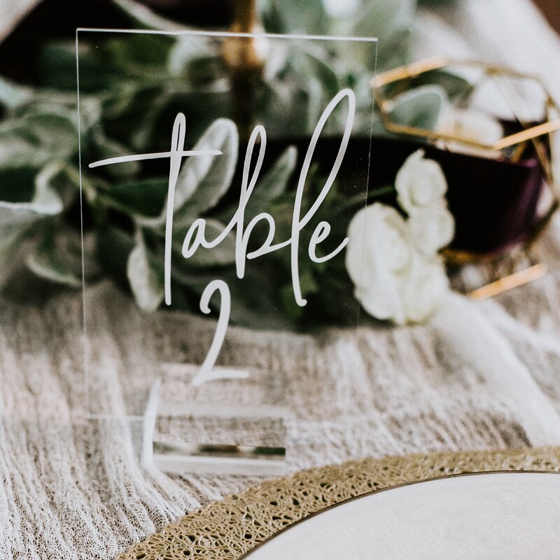 Acrylic Table Number - Etsy