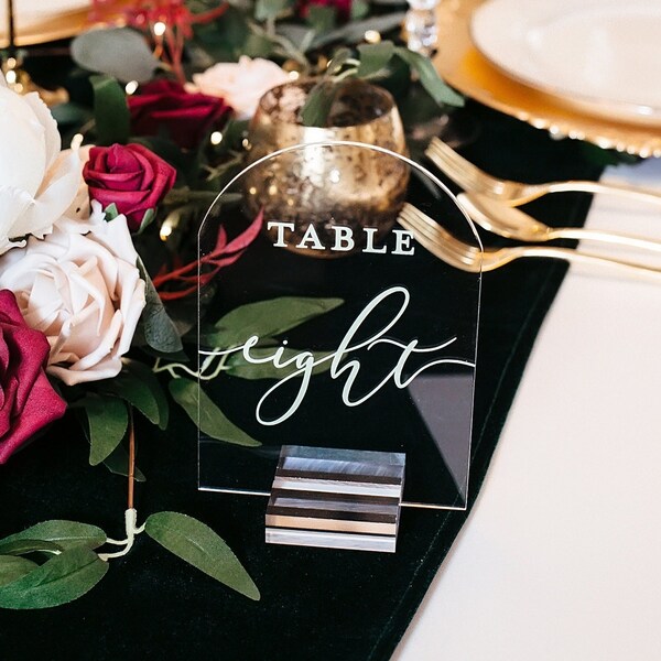 Acrylic Arch Table Number - Etsy
