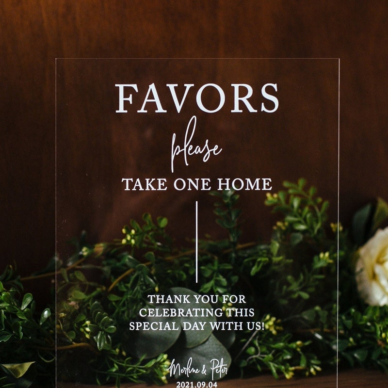 Favor Table Sign - Etsy