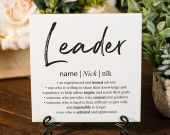 Marble Truly Great Leader Mentor Plaque With Stand Thank You | Etsy