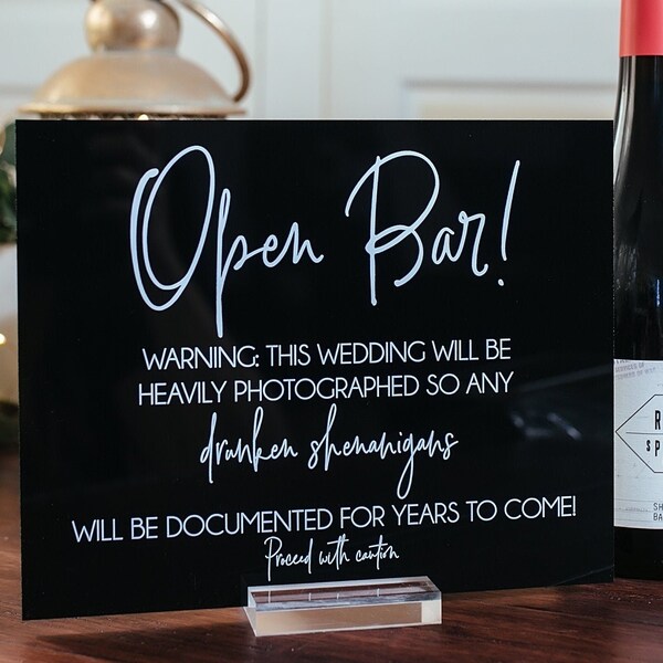 Open Bar - Etsy