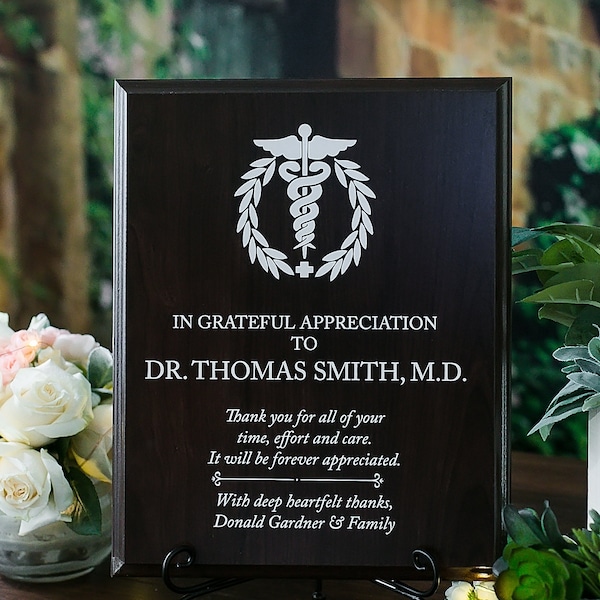 Doctor Appreciation Plaque - Etsy