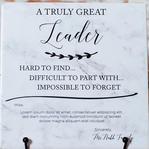 Marble Mentor Plaque With Stand Thank You Mentor Sign Custom - Etsy