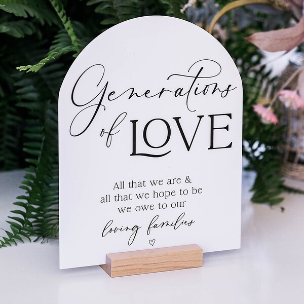 Wedding Sign of Love Generations - Etsy