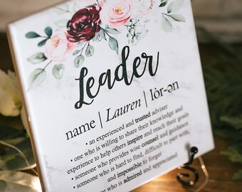 Marble Truly Great Leader Mentor Plaque With Stand Thank You | Etsy