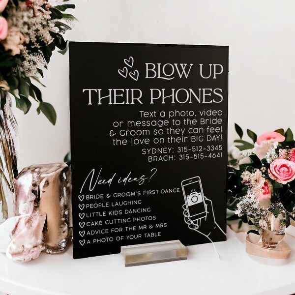 Wedding Sign Blow up Phones - Etsy