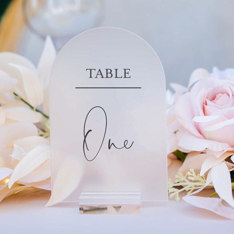 Etched Glass Table Numbers - Etsy