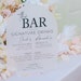 ARCH Bar Menu Signature Cocktails Custom Clear Glass Look - Etsy