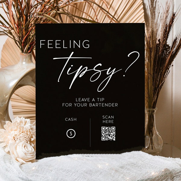 Qr Code for Tips Feeling Tipsy - Etsy