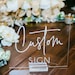 Custom Acrylic Sign With Personalized Wording White Black - Etsy
