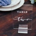 FROSTED Glass Look Acrylic Table Number Sign With Stands - Etsy