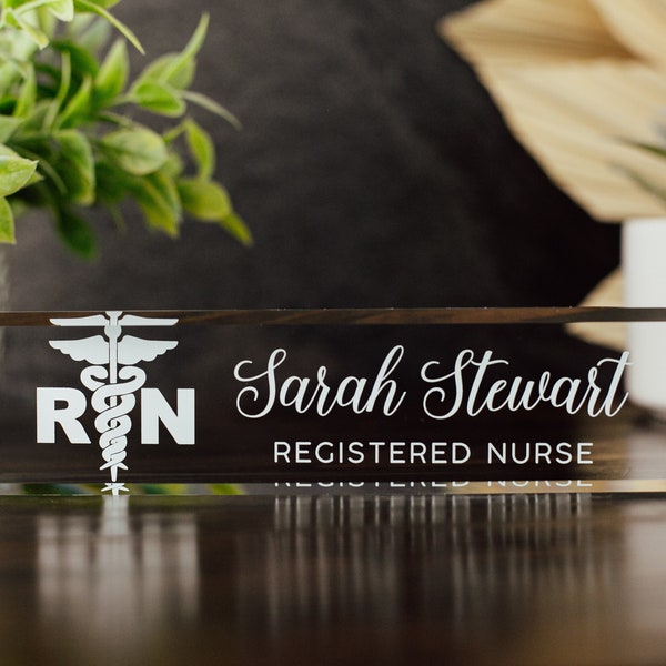 Nurse Rn Desk Name Plate - Etsy