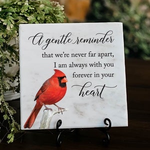 Red Cardinal Sympathy Tile Plaque Gift Memorial Sign Present - Etsy