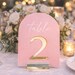 Table Numbers - Cursive Font - on a Stick - Wedding Table - Flower ...