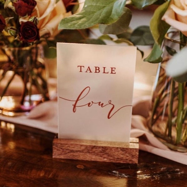 Rustic Acrylic Table Numbers - Etsy