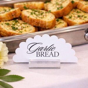 Acrylic Buffet Food Name Signs, Wedding Dessert Table Title Entree ...