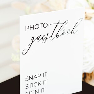 Photo Guestbook Snap It Stick It Sign It Clear Glass Look Acrylic ...