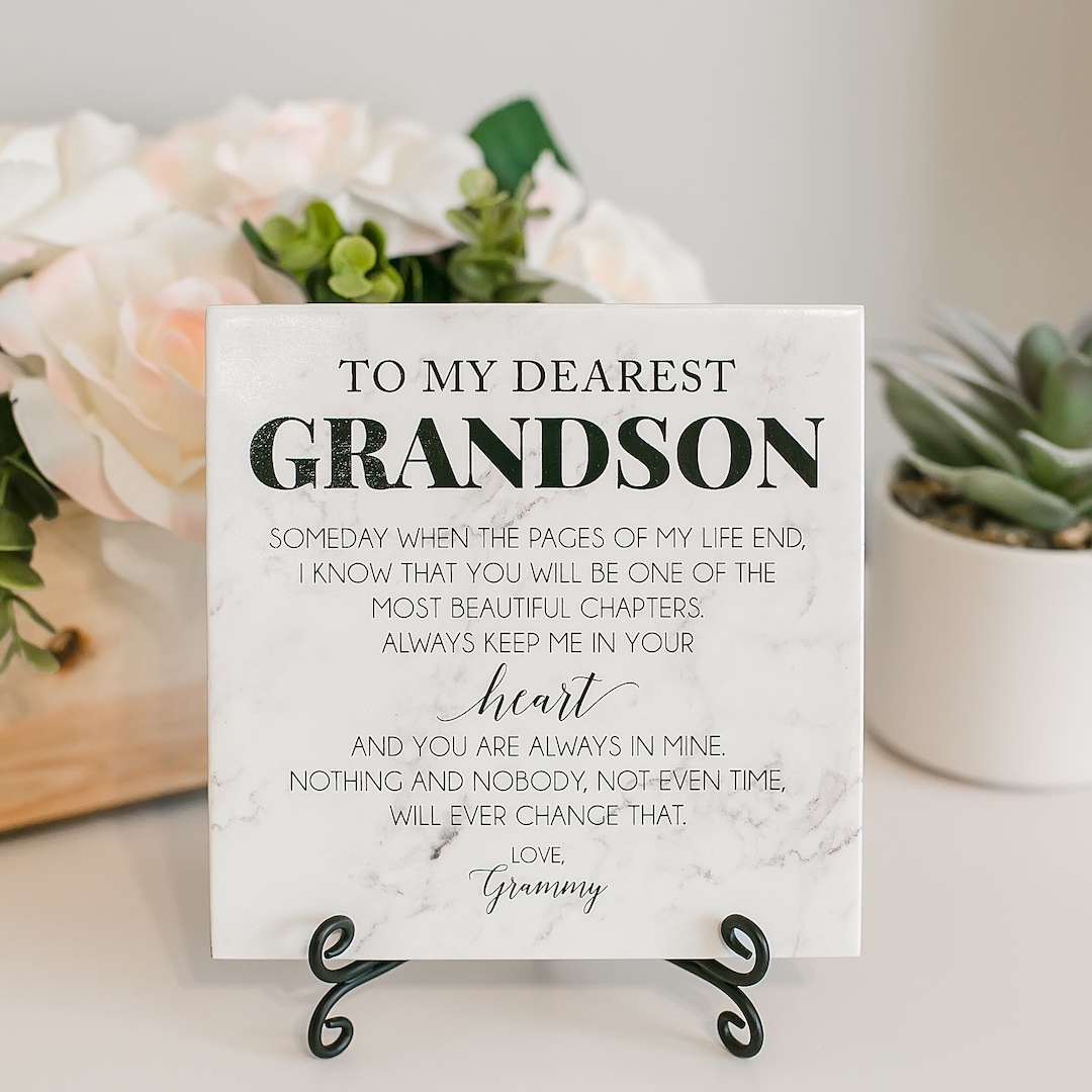 Personalized Grandson Sign Gift to Grandchild From Grandmother or ...