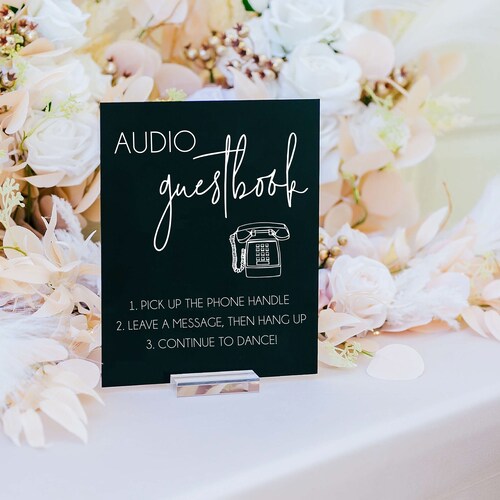 Audio Guestbook Sign After the Tone Sign Template - Etsy