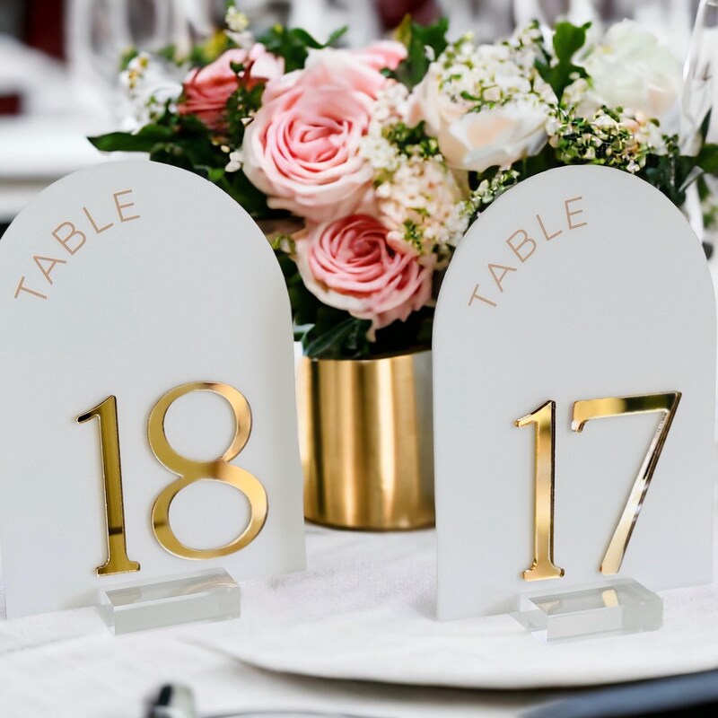 Gold Table Number - Etsy