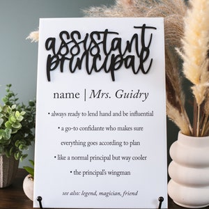 3D Assistant Principal Appreciation Tile Plaque Gift From College, High ...