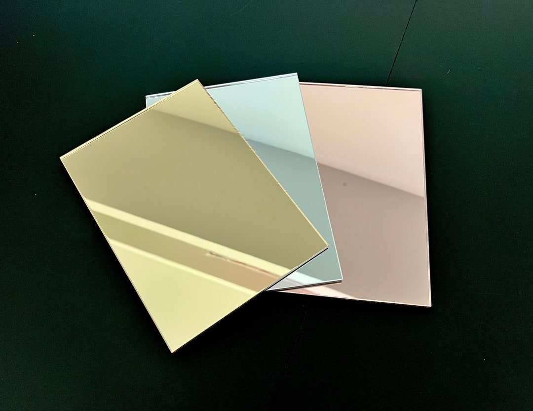 Gold, Silver or Rose Gold Mirror Acrylic Blank Stock Sheet Lucite ...