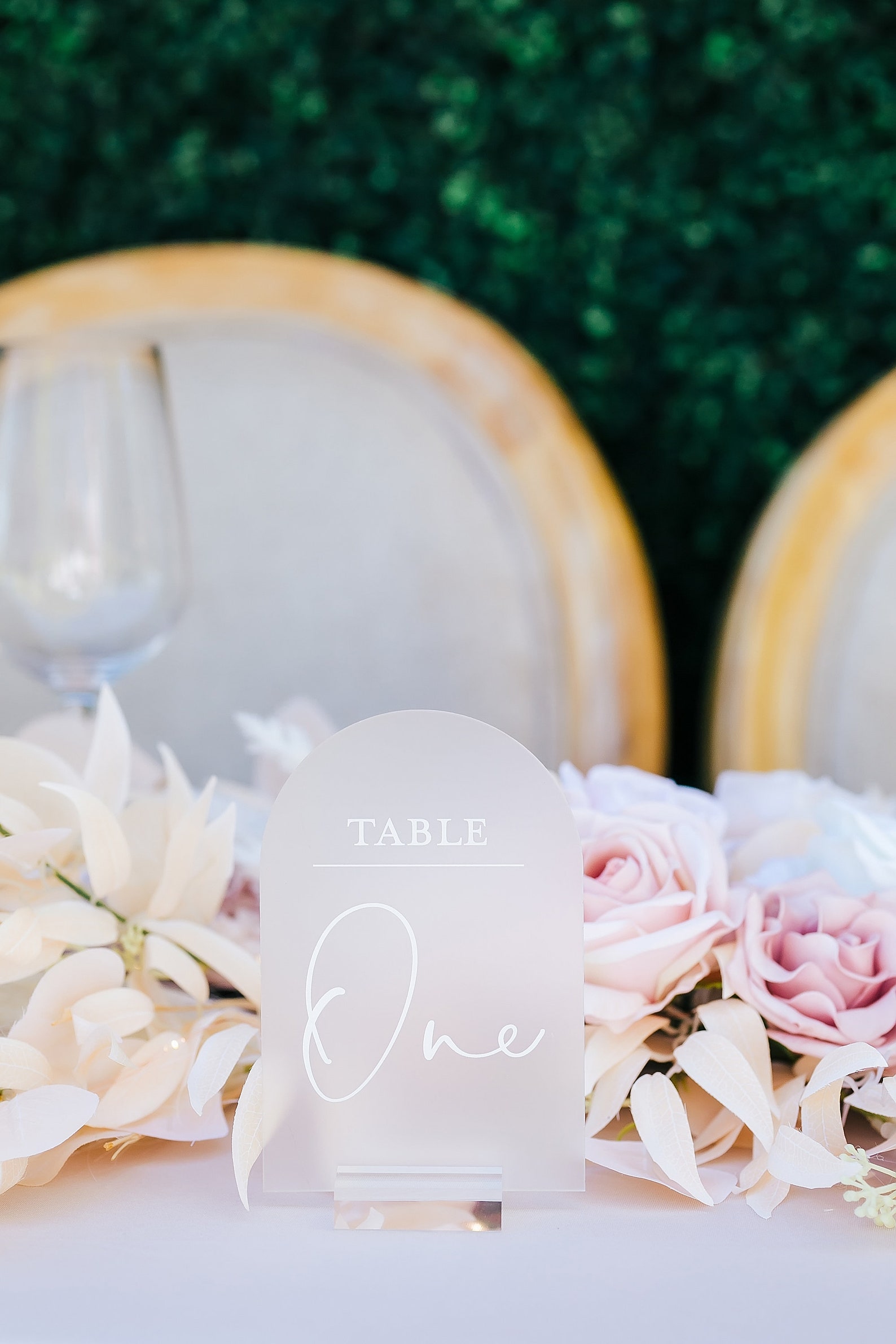 Clear or Frosted ARCH Acrylic Table Number Sign With Stands - Etsy