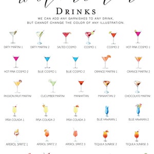 ARCH Gold Mirror Bar Menu Signature Cocktails Custom Acrylic Wedding ...