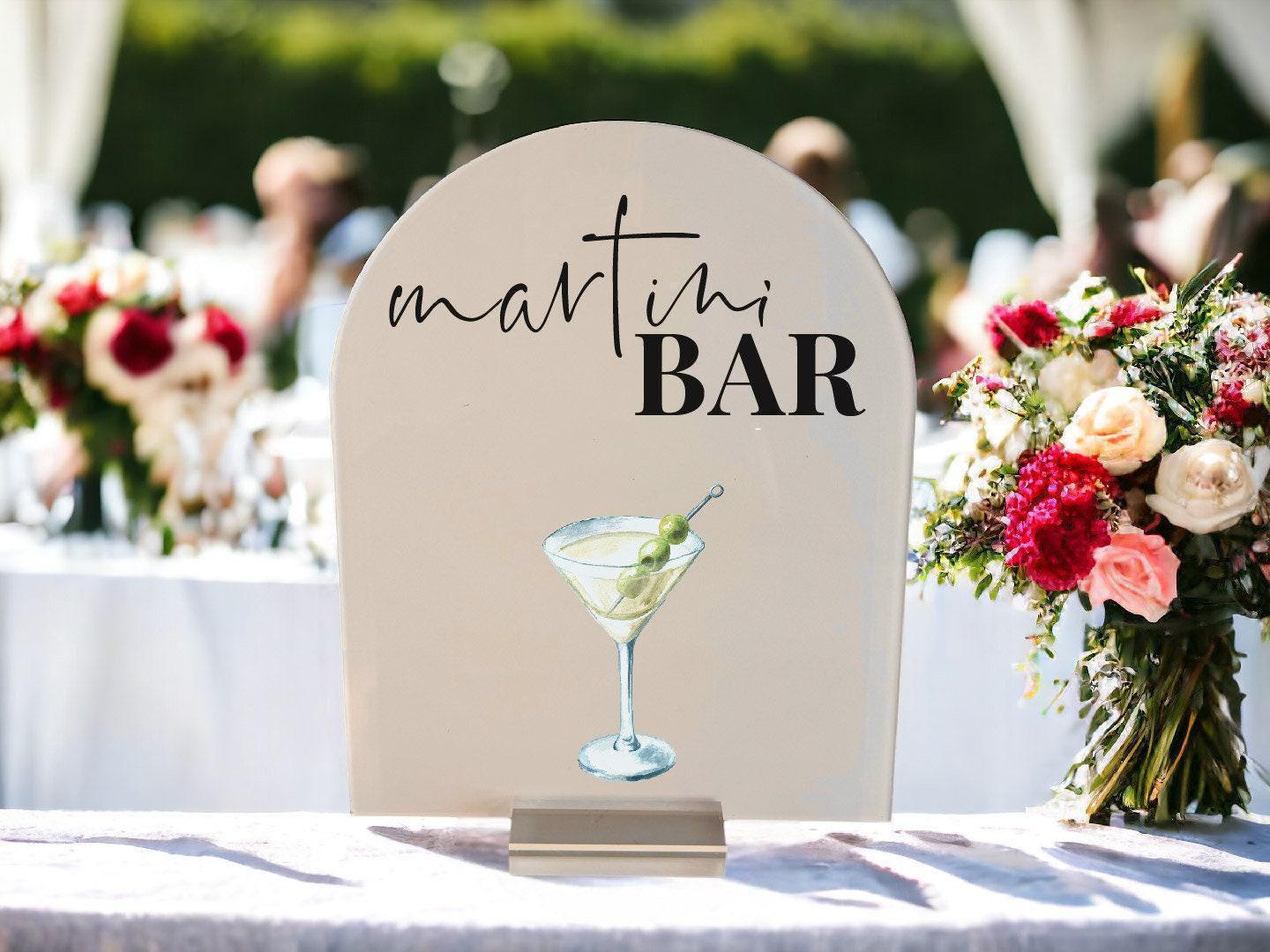ARCH Custom Color MARTINI Bar Personalize With Drink Icon for Open ...