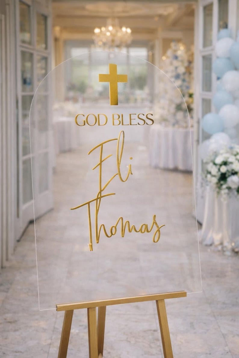 ARCH 3D Welcome to the Baptism Celebration of Acrylic Sign With 3D ...