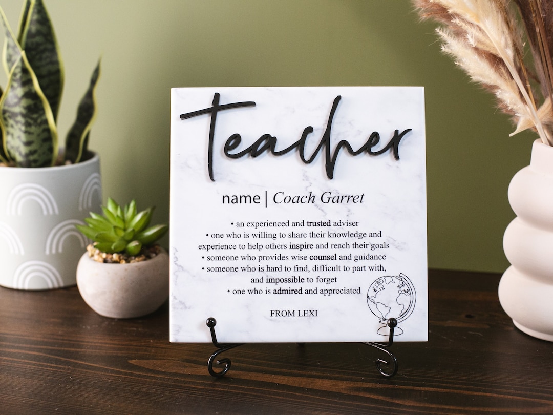 3D History Teacher Appreciation Tile Plaque Gift From College, High ...