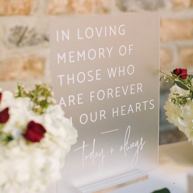 Memory Table Wedding Sign - Etsy