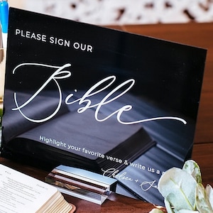 Please Sign Our Bible and Highlight Your Favorite Bible Verse Clear ...