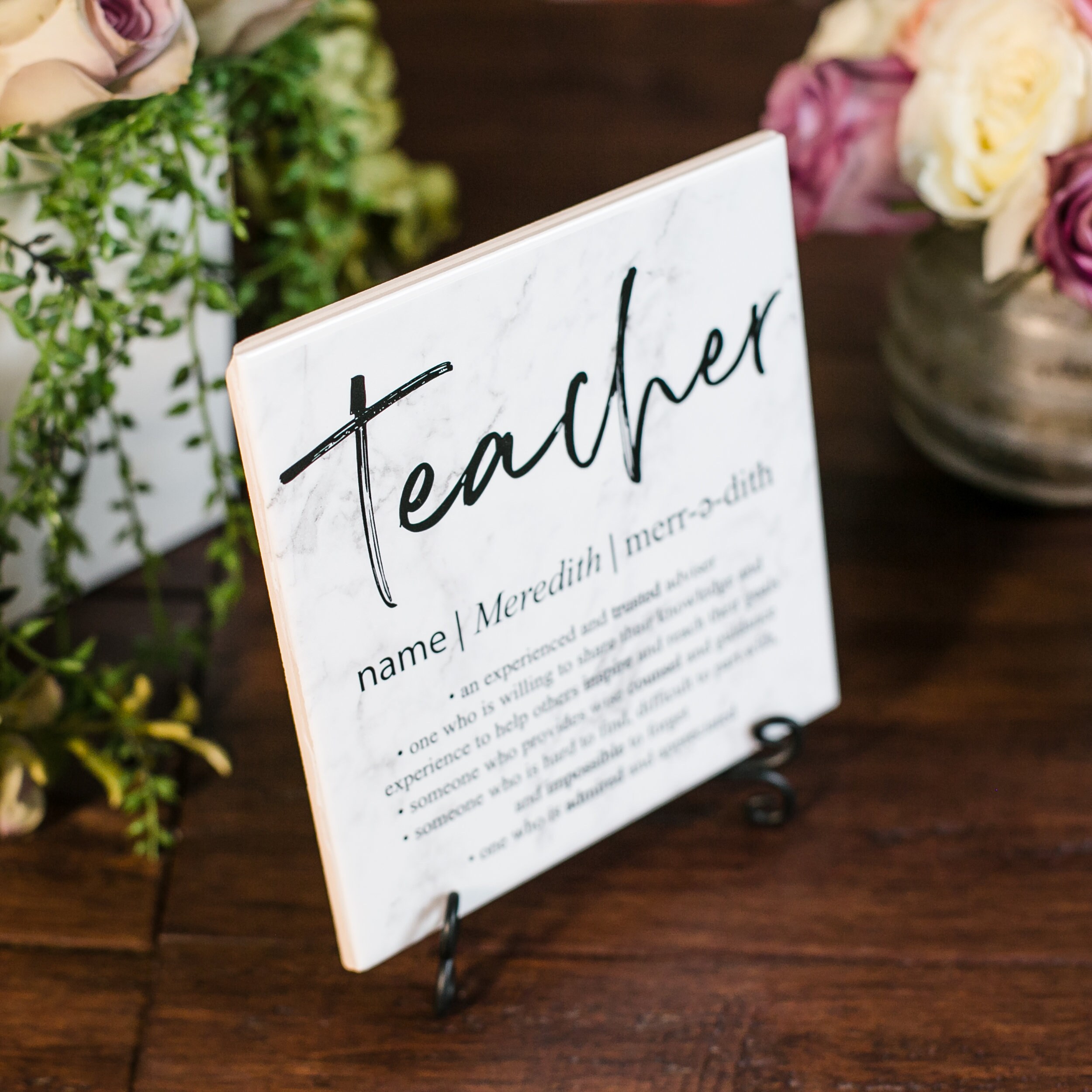 Personalized Teacher Appreciation Tile Plaque Gift From | Etsy