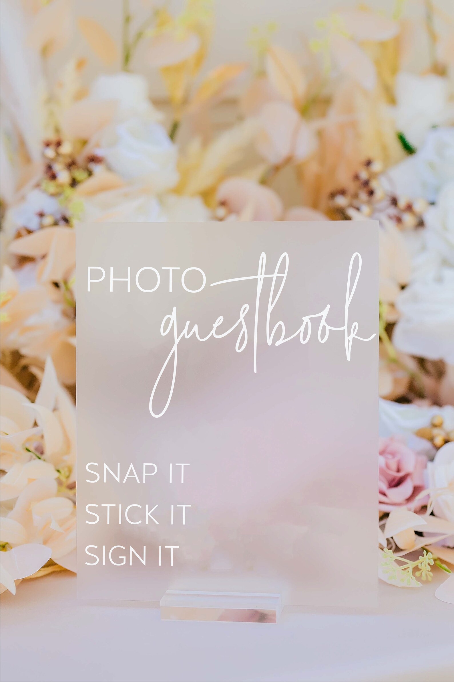 Photo Guestbook Snap It Stick It Sign It Clear Glass Look - Etsy