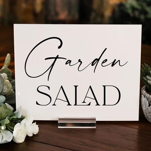 Buffet Wedding Food Menu Acrylic Signs, Dessert Table Titles, Entree ...