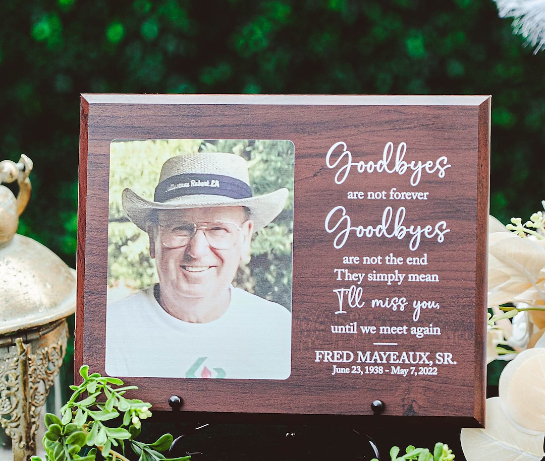 Sympathy Gift With Photo Memorial Plaque, in Loving Memory Present ...