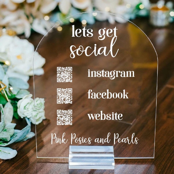 Lets Get Social Sign - Etsy