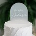 ARCH Acrylic Cake Topper, Personalized Name Wedding or Birthday Cake ...