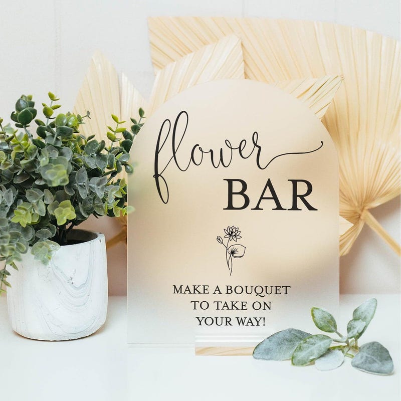 Flower Bar Sign - Etsy