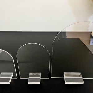 ARCH Shaped Clear, Frosted, White and Black Acrylic Blank Stock Sheet ...