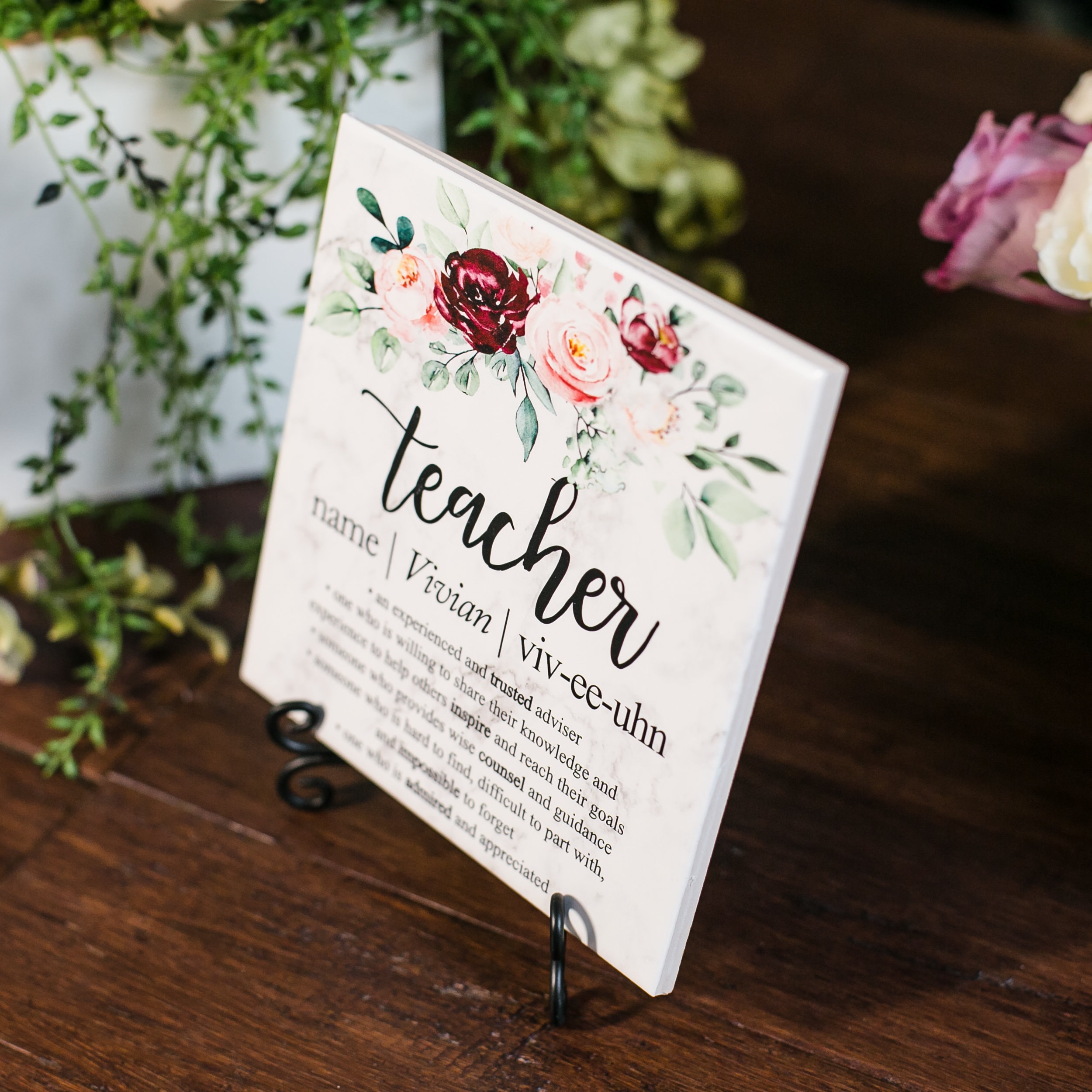Elementary Teacher Mentor Personalized Teacher Appreciation Tile Plaque ...