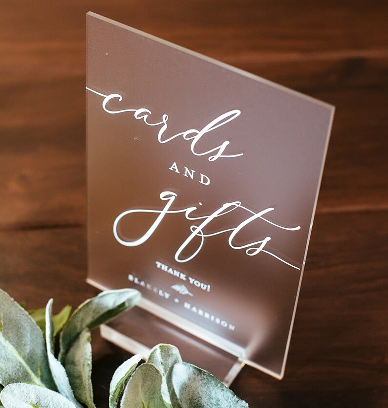 Cards and Gifts Modern Minimalist Clear Glass Look Acrylic - Etsy