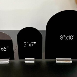 ARCH Shaped Clear, Frosted, White and Black Acrylic Blank Stock Sheet ...